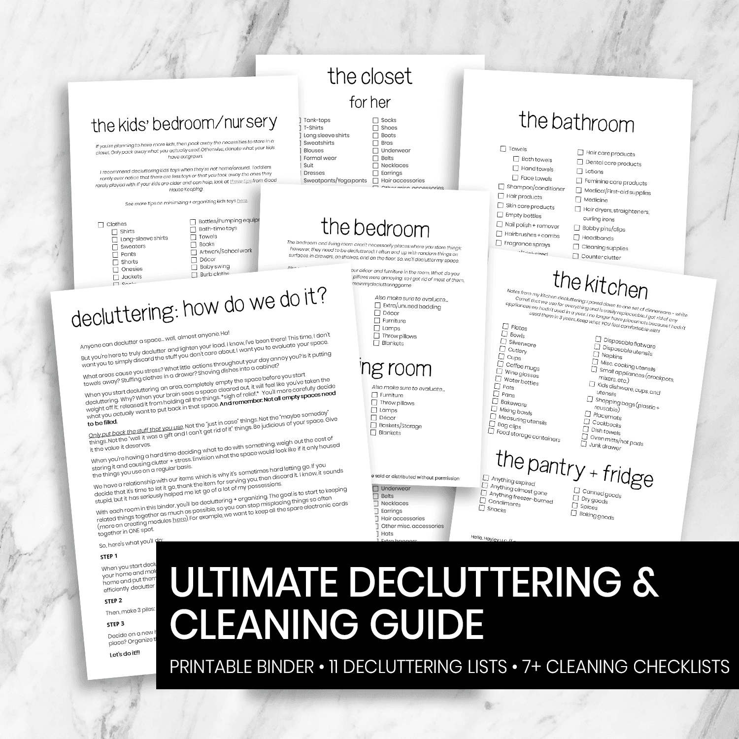 Ultimate Decluttering and Cleaning Printable Checklist – Hello Hayley