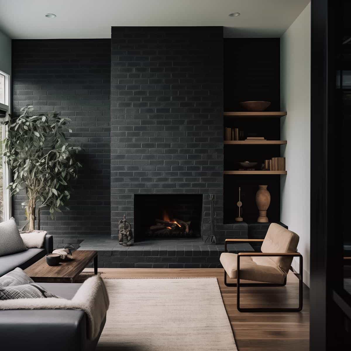 20 Black Brick Fireplace Designs: Striking Ideas To Inspire You