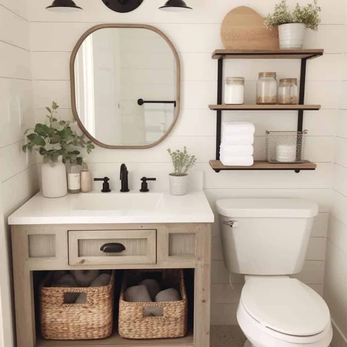 53 Farmhouse Bathroom Ideas for a Chic Upgrade in Your Home