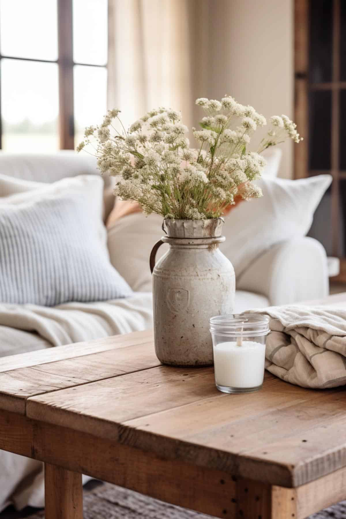 40 Rustic Farmhouse Coffee Table Decor Ideas