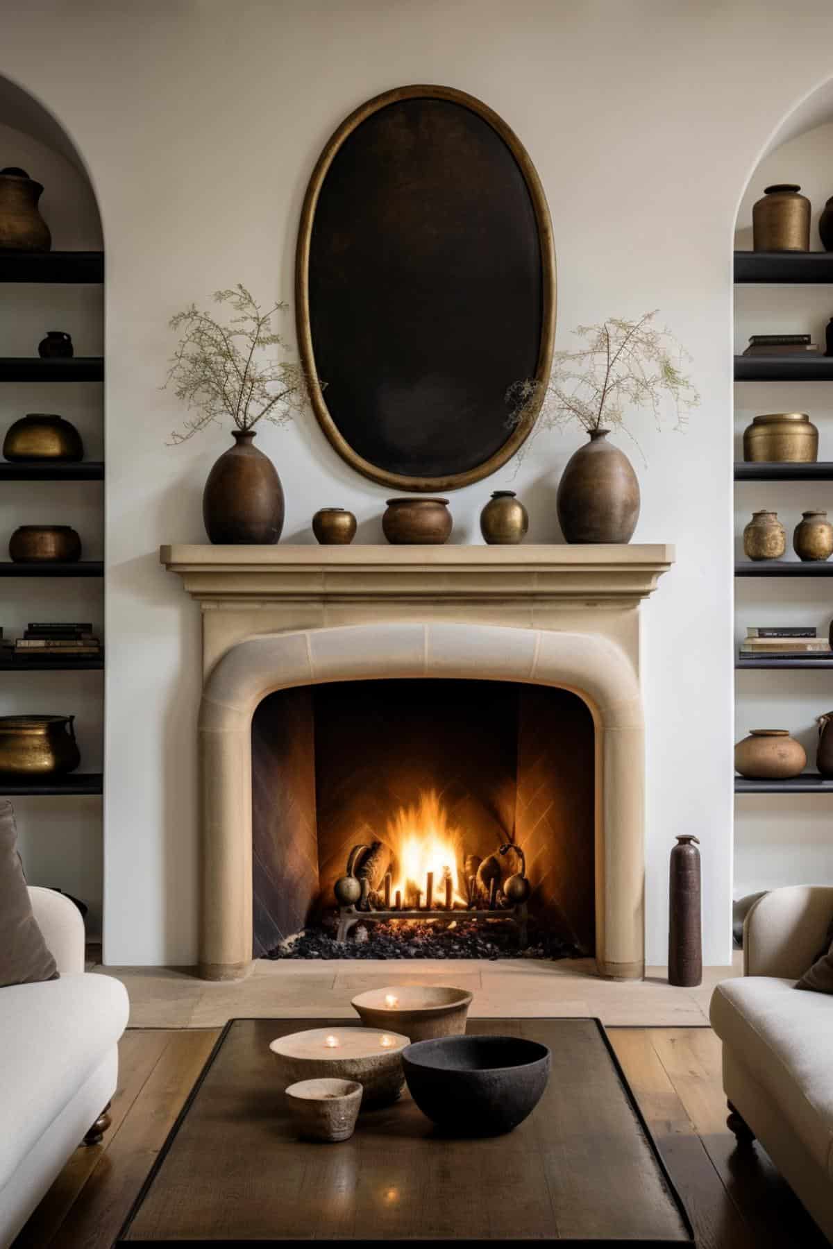 30 Ways To Decorate Your Fireplace With Built-Ins on Each Side