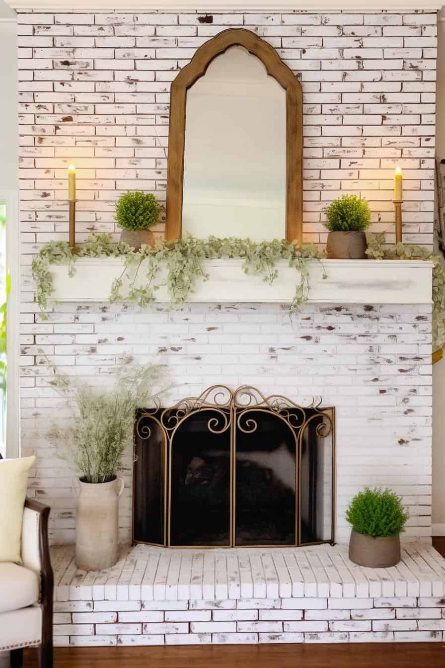 40 Beautiful White Brick Fireplace Ideas for a Bright Living Room