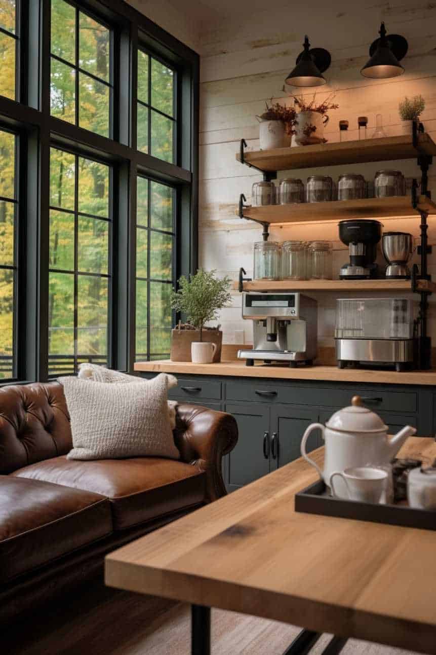30 Farmhouse Coffee Bar Ideas: Enjoy Your Morning Brew in Style!