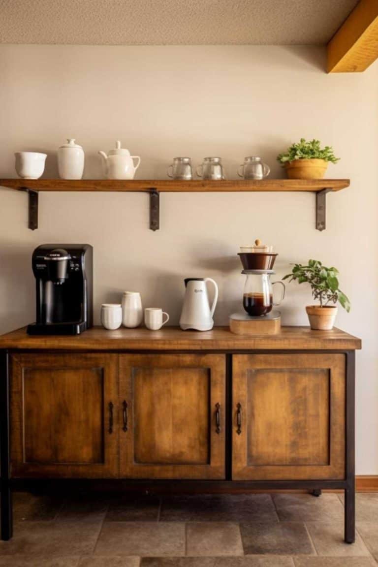 30 Farmhouse Coffee Bar Ideas: Enjoy Your Morning Brew in Style!
