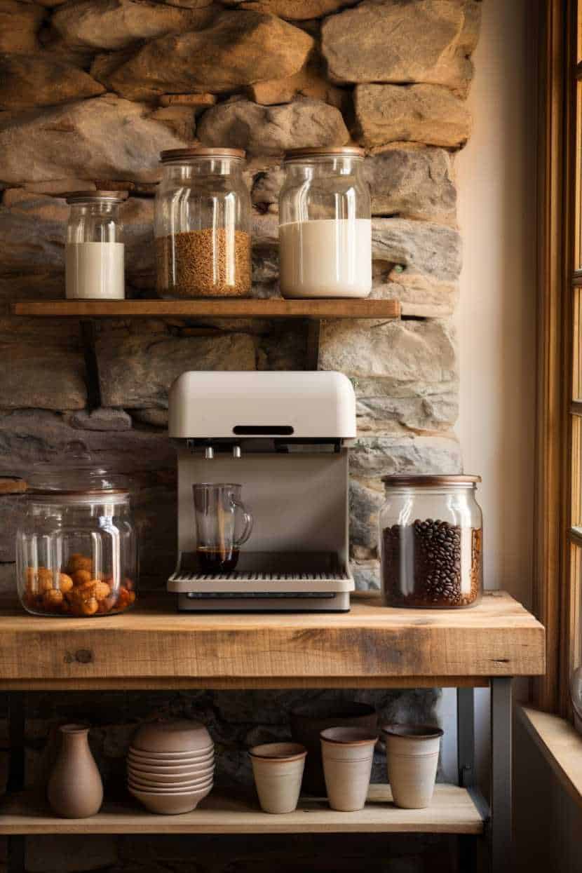 30 Farmhouse Coffee Bar Ideas: Enjoy Your Morning Brew in Style!