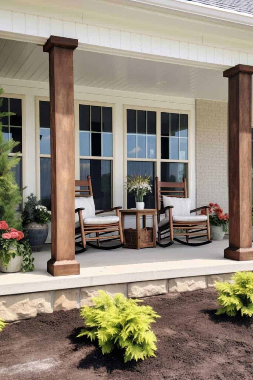 40 Farmhouse Porch Columns To Achieve a Rustic Entryway!