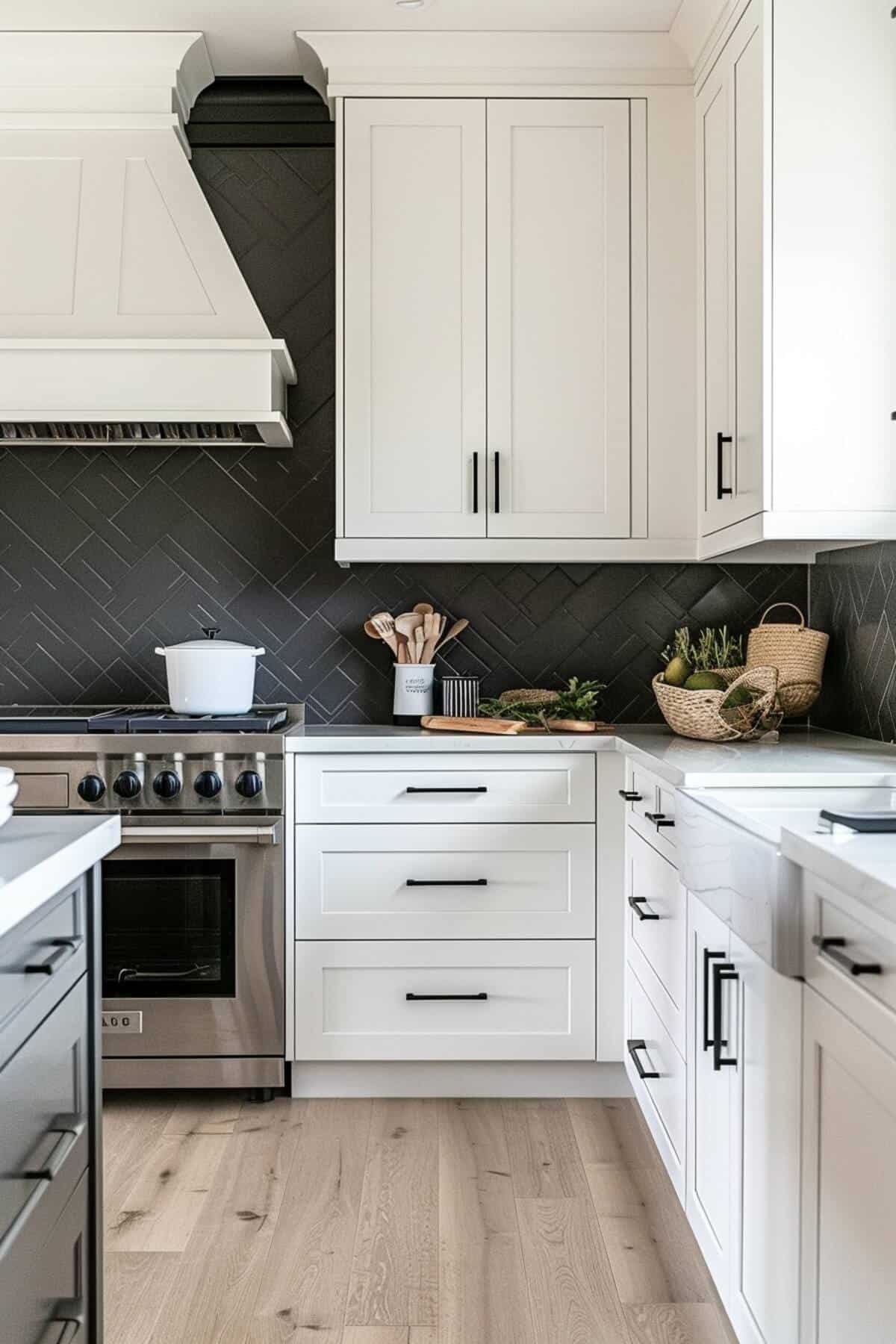 30+ Stunning White Cabinets With Black Hardware Ideas