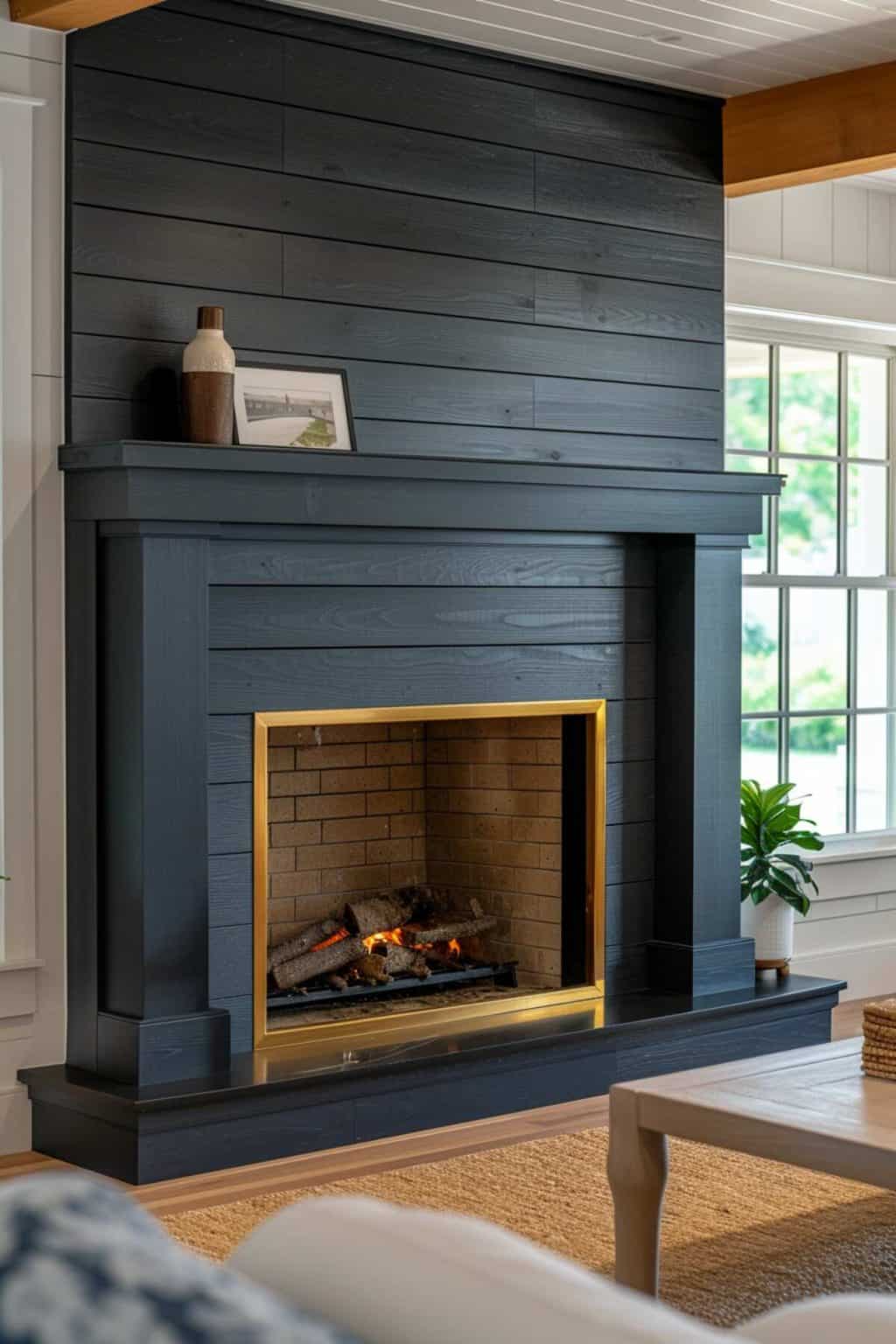 40+ Black Shiplap Fireplace Ideas That Blend Warmth and Style