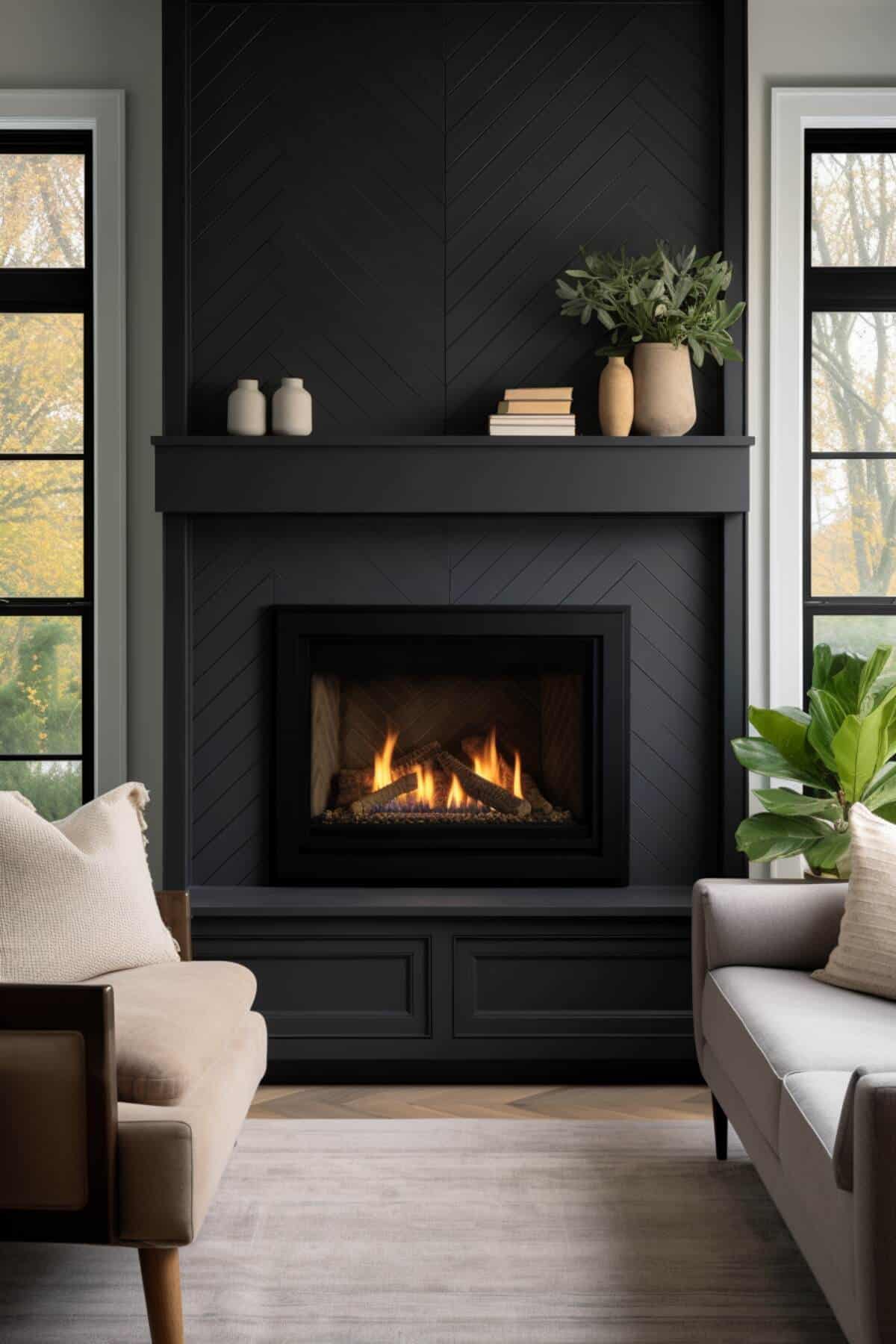 40+ Black Shiplap Fireplace Ideas That Blend Warmth and Style