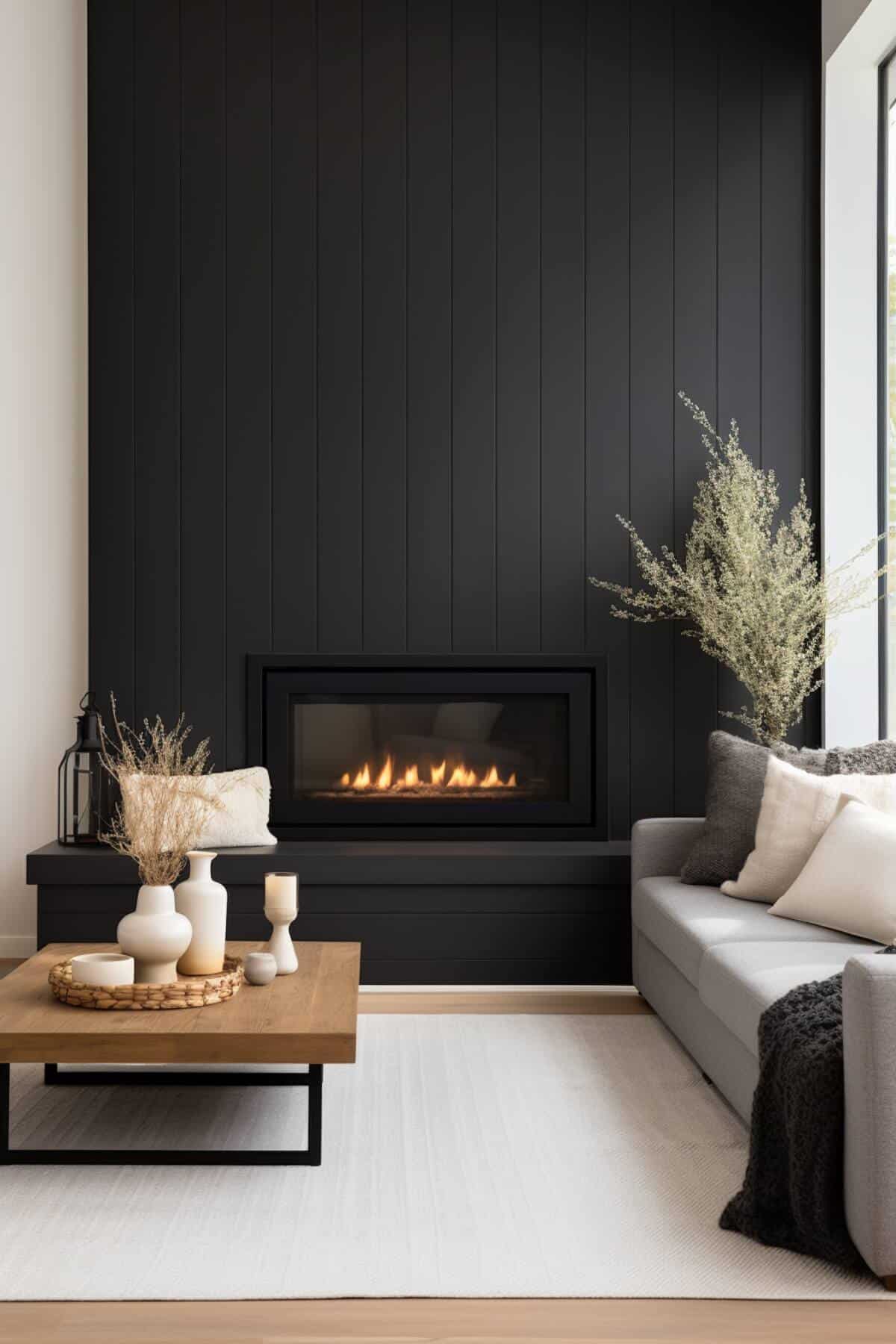40+ Black Shiplap Fireplace Ideas That Blend Warmth and Style