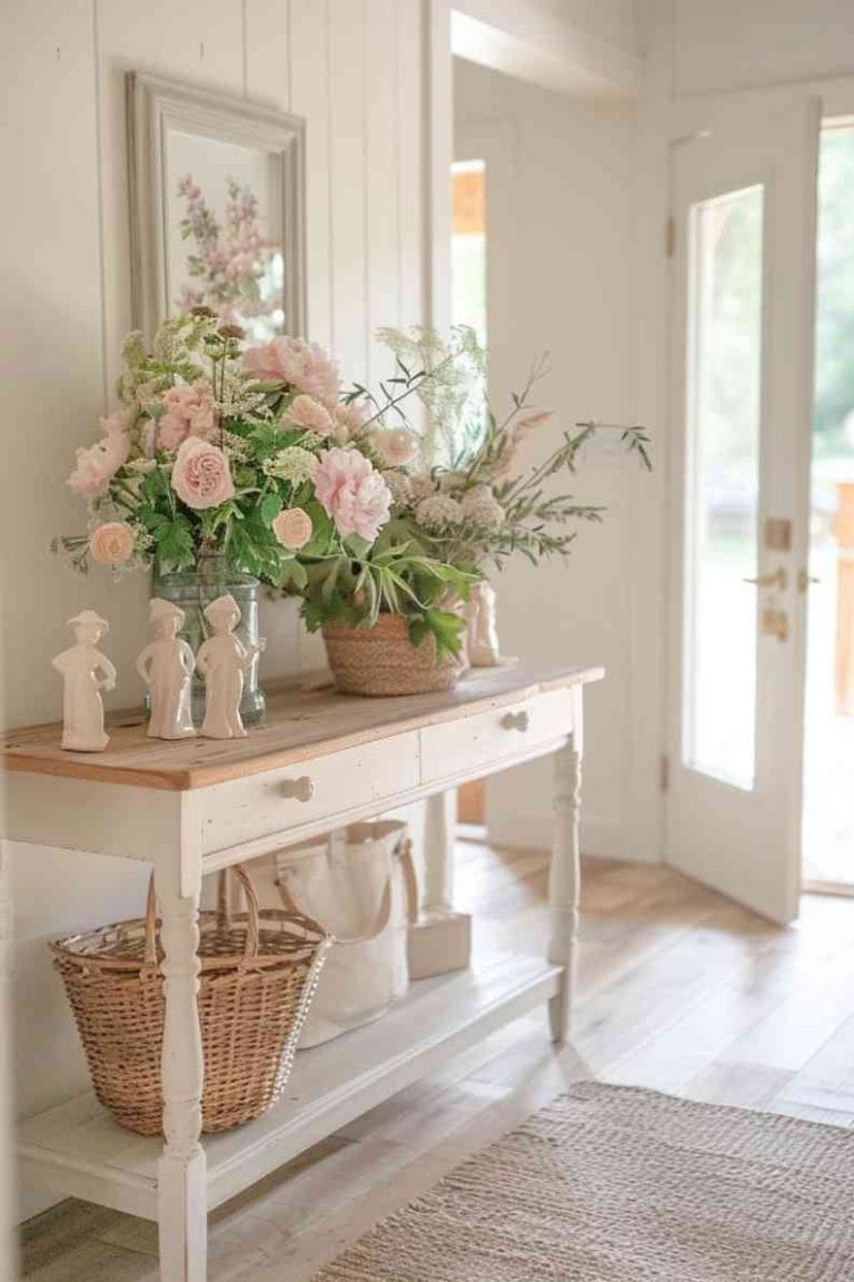 40 Farmhouse Entry Table Decor Ideas for a Warm Welcome