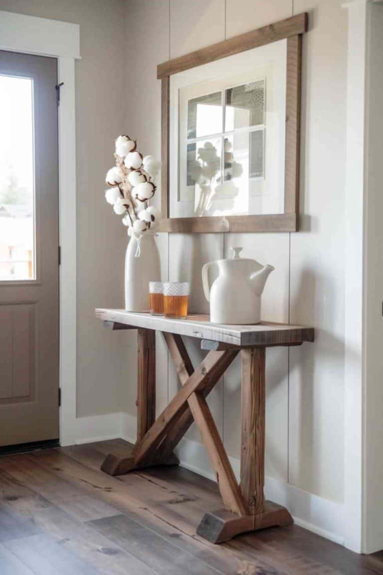 40 Farmhouse Entry Table Decor Ideas for a Warm Welcome