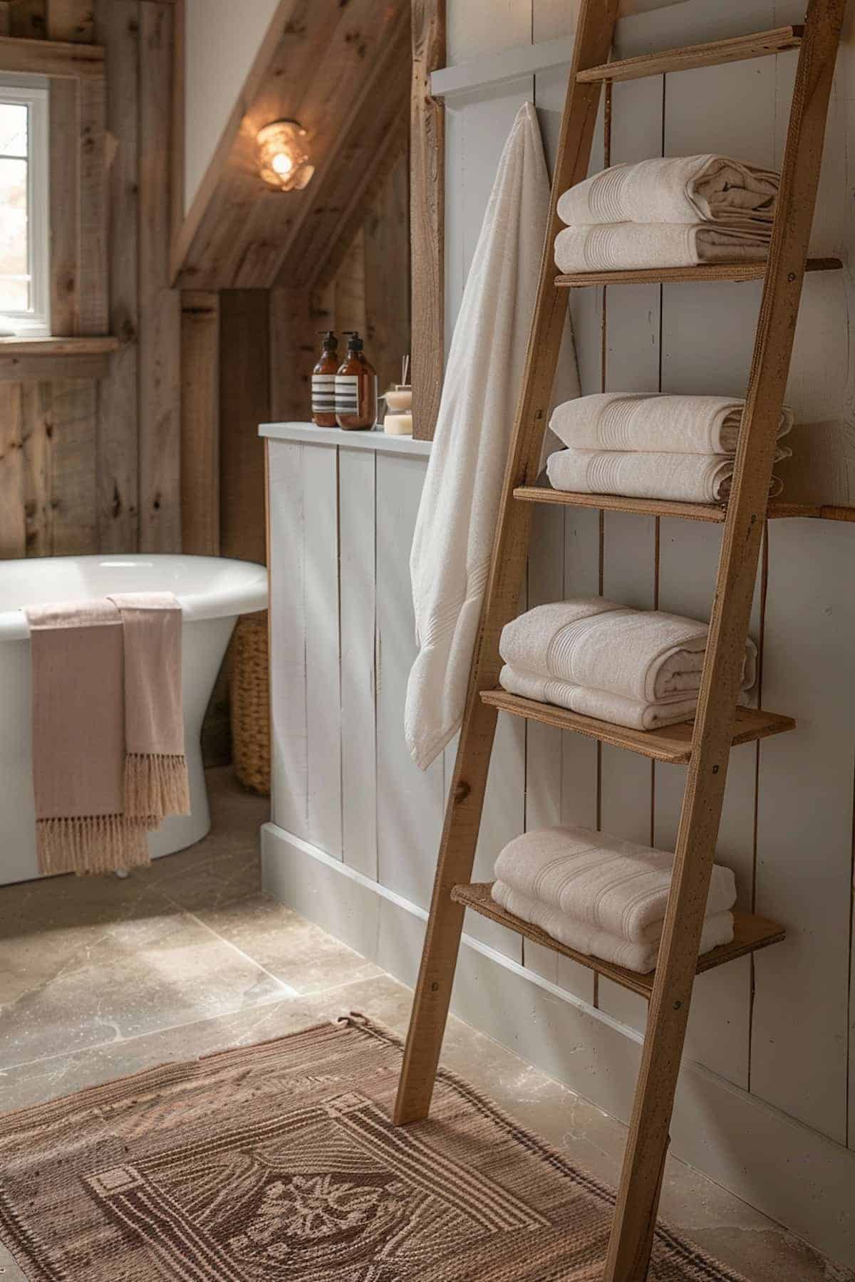 40 Farmhouse Ladder Decor Ideas To Spruce Up Your Space