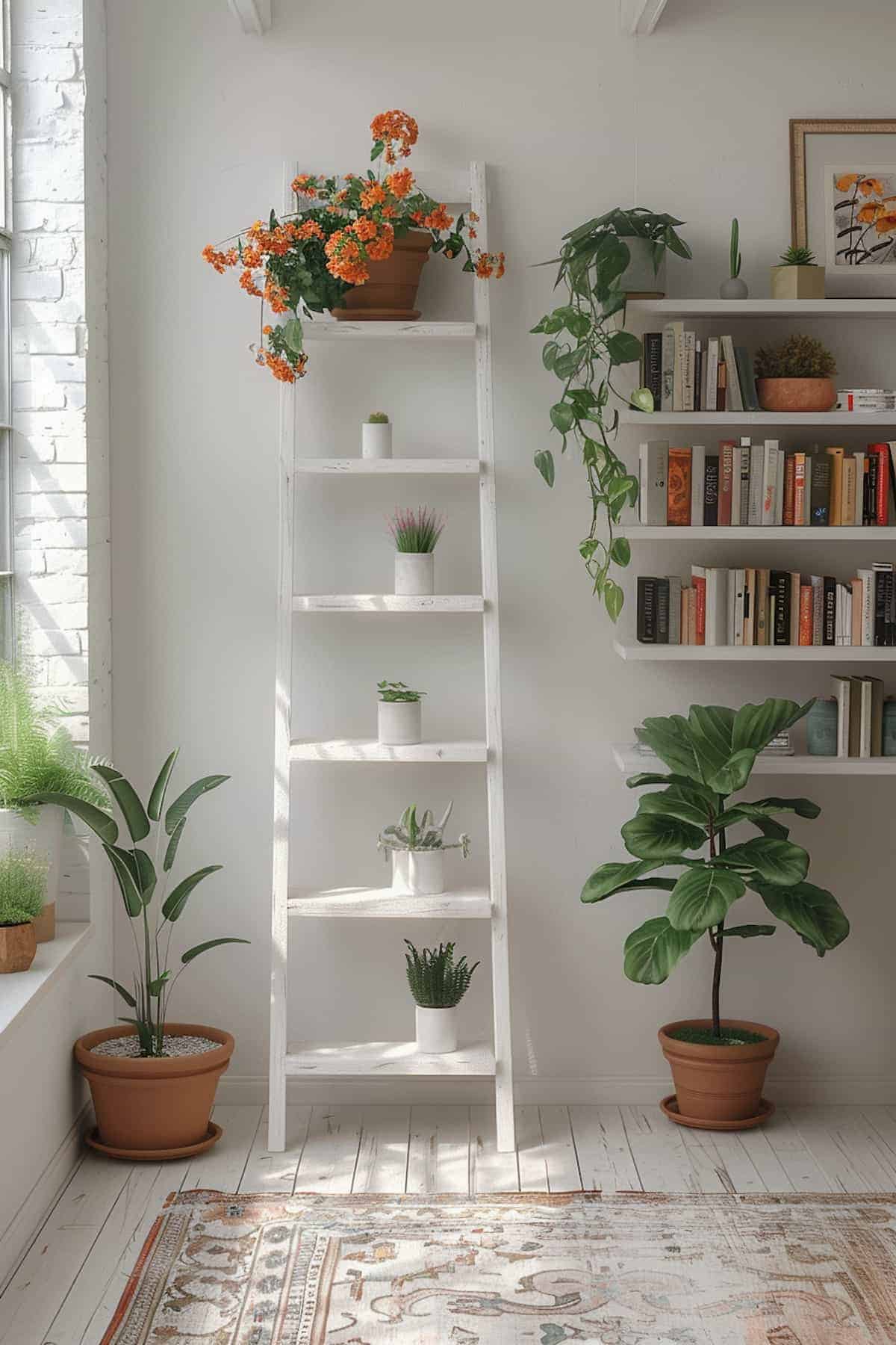 40 Farmhouse Ladder Decor Ideas To Spruce Up Your Space