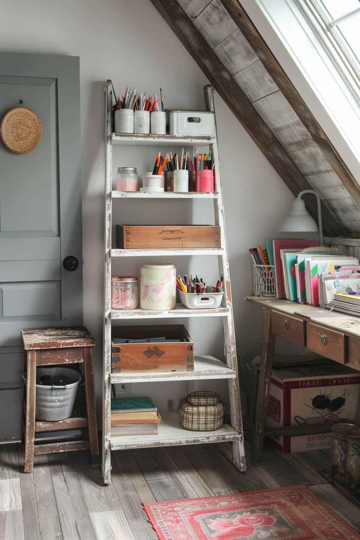 40 Farmhouse Ladder Decor Ideas To Spruce Up Your Space