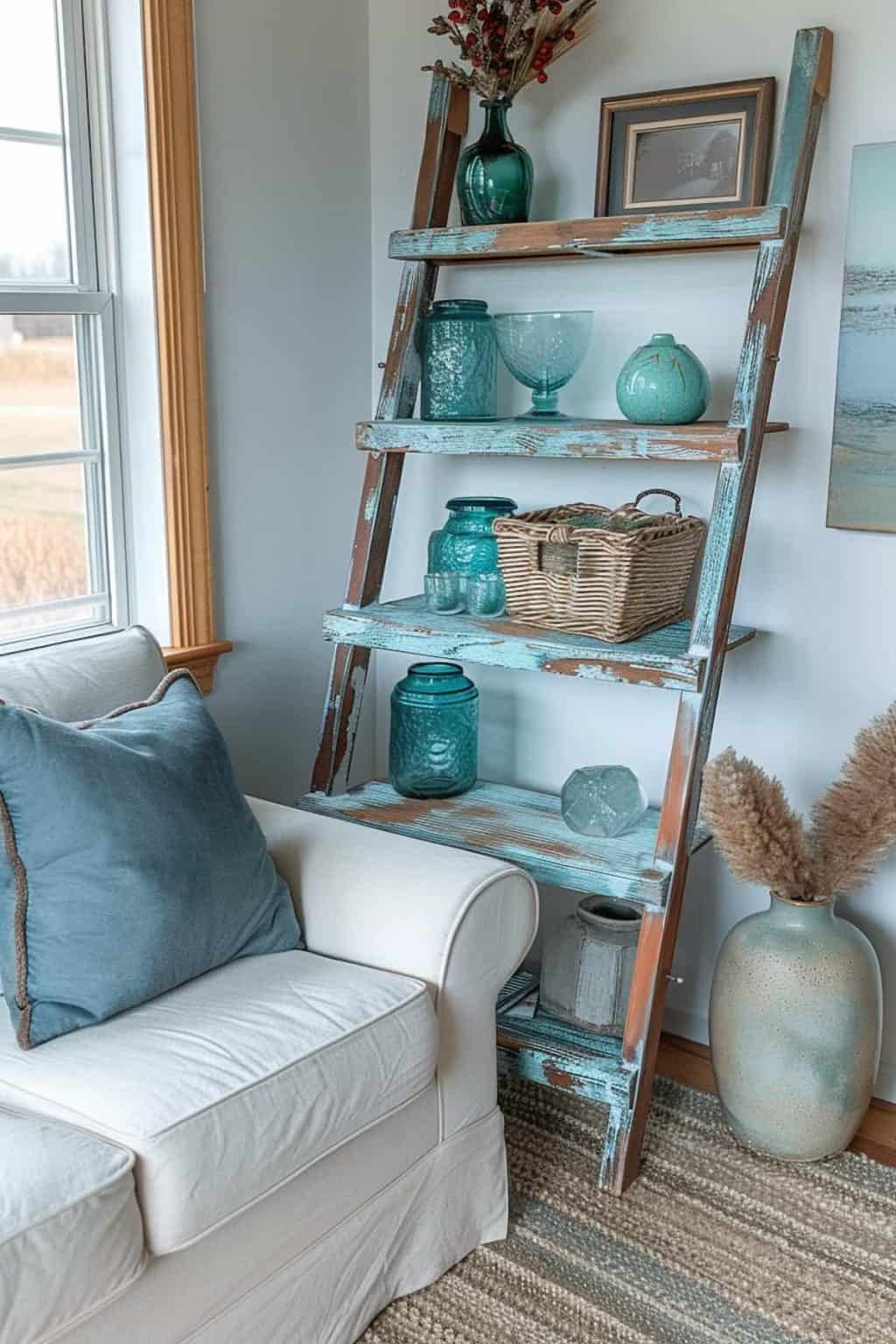 40 Farmhouse Ladder Decor Ideas To Spruce Up Your Space