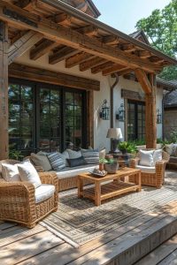 55 Farmhouse Patio Ideas for Charming and Rustic Style