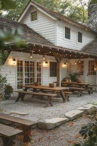 55 Farmhouse Patio Ideas for Charming and Rustic Style