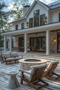 55 Farmhouse Patio Ideas for Charming and Rustic Style