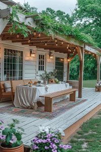 55 Farmhouse Patio Ideas for Charming and Rustic Style