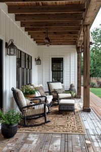 55 Farmhouse Patio Ideas for Charming and Rustic Style