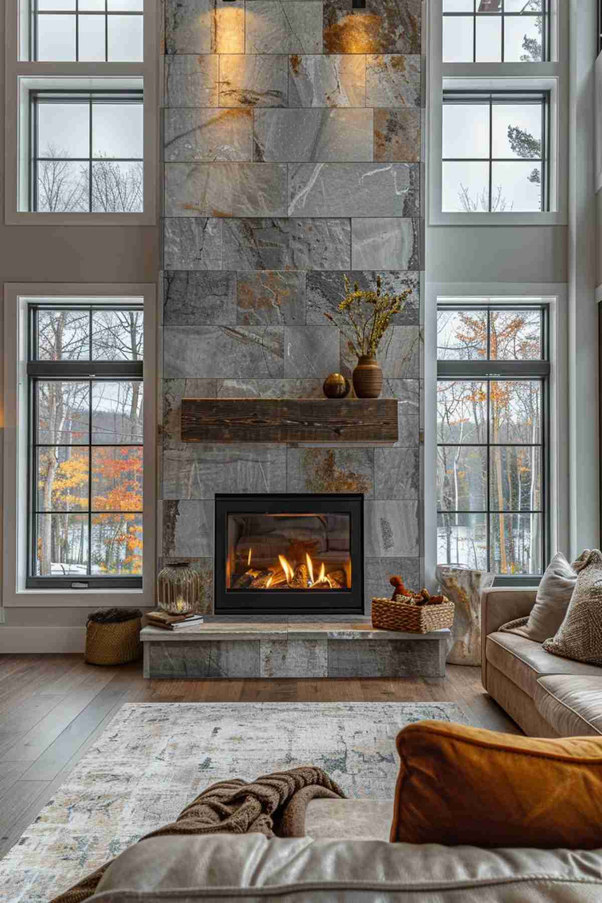 40 Fireplaces With Windows on Each Side for Natural Light and Views
