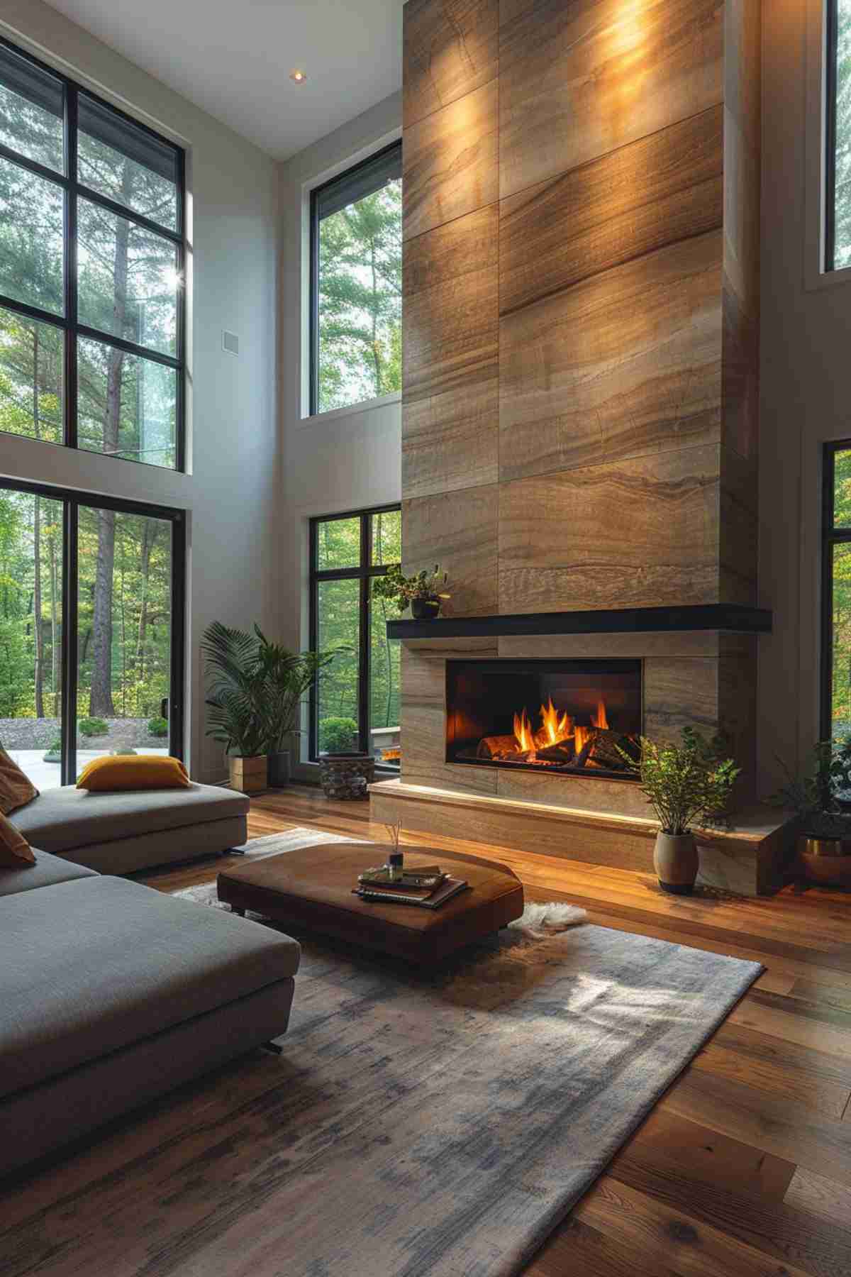 40 Fireplaces With Windows on Each Side for Natural Light and Views