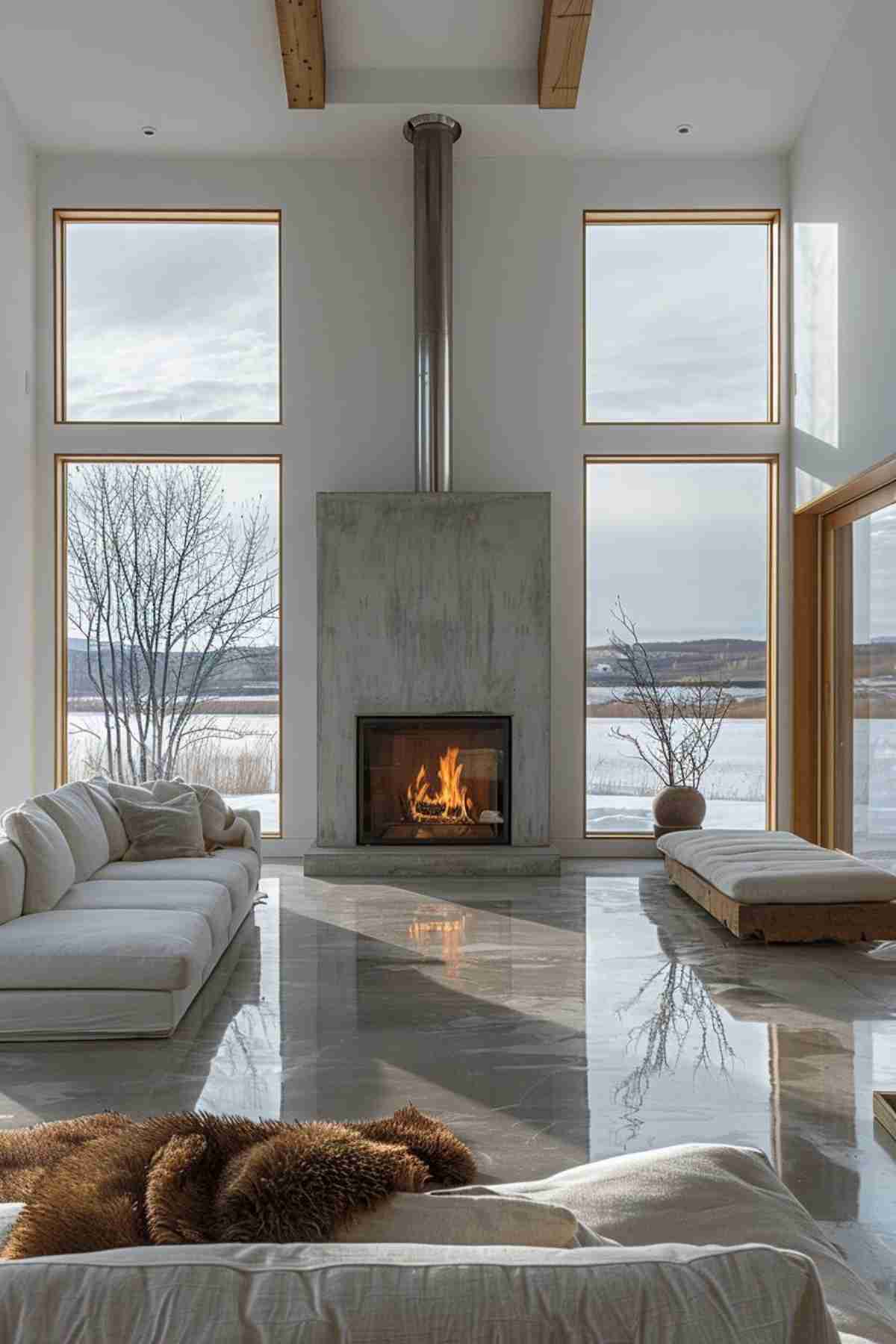 40 Fireplaces With Windows on Each Side for Natural Light and Views