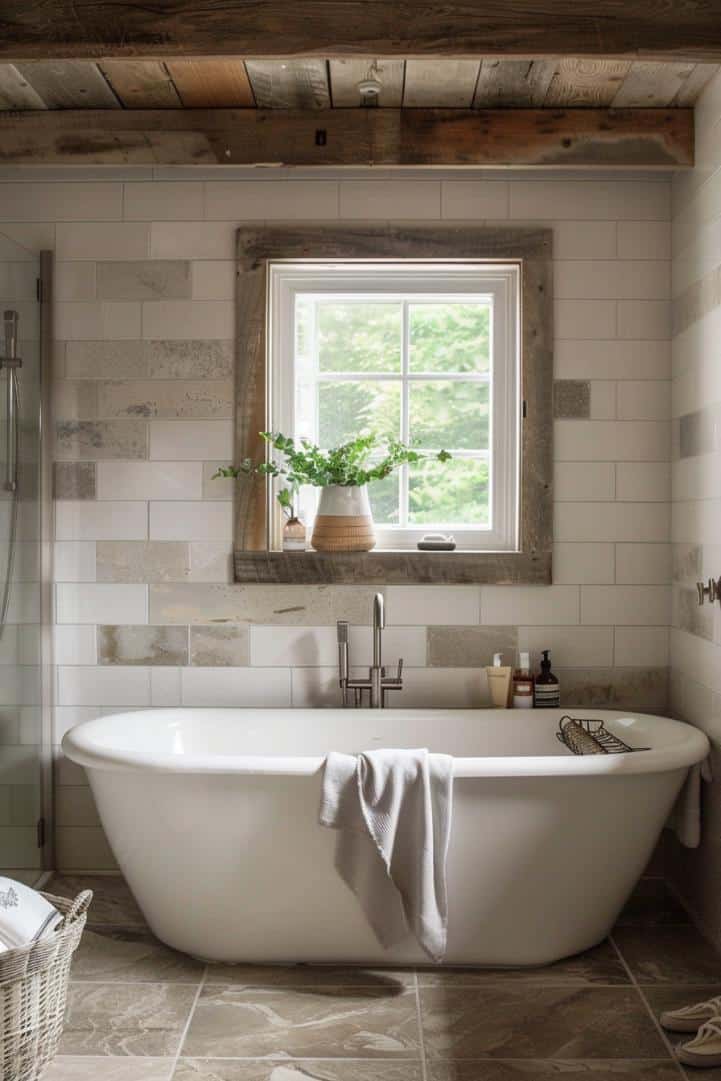 35 Farmhouse Bathroom Tile Ideas for Your Rustic Restroom