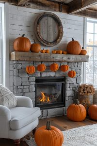 40 Farmhouse Fall Mantel Decor Ideas To Cozy Up Your Home
