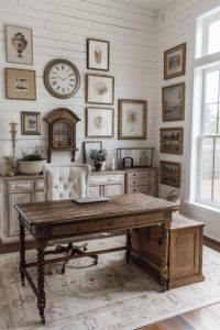 45 Farmhouse Office Ideas To Create a Cozy Workspace