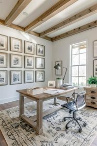 45 Farmhouse Office Ideas To Create a Cozy Workspace