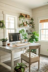 45 Farmhouse Office Ideas To Create a Cozy Workspace
