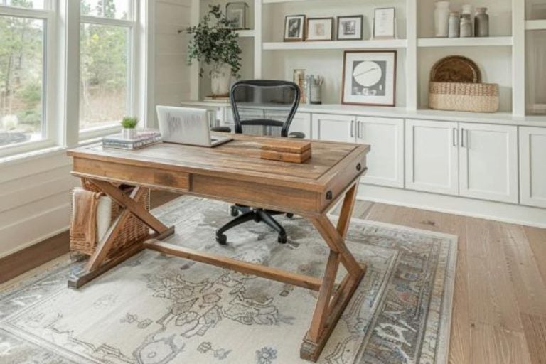 45 Farmhouse Office Ideas To Create a Cozy Workspace