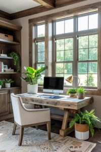 45 Farmhouse Office Ideas To Create a Cozy Workspace