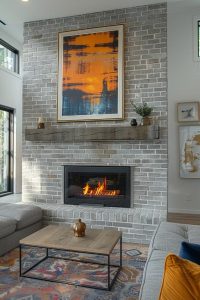 40 Chic Gray Brick Fireplace Ideas for a Cozy Home