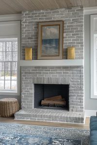 40 Chic Gray Brick Fireplace Ideas for a Cozy Home