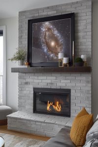 40 Chic Gray Brick Fireplace Ideas for a Cozy Home