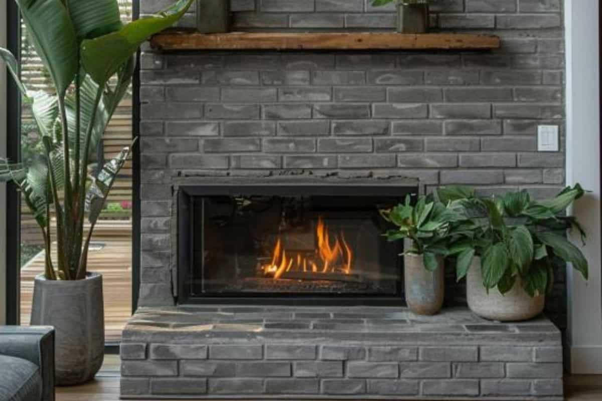 40 Chic Gray Brick Fireplace Ideas for a Cozy Home