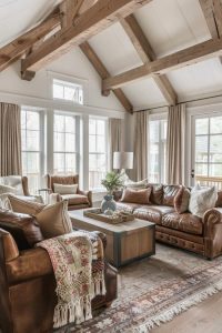 41 Rustic Farmhouse Living Room Ideas for a Cozy Space