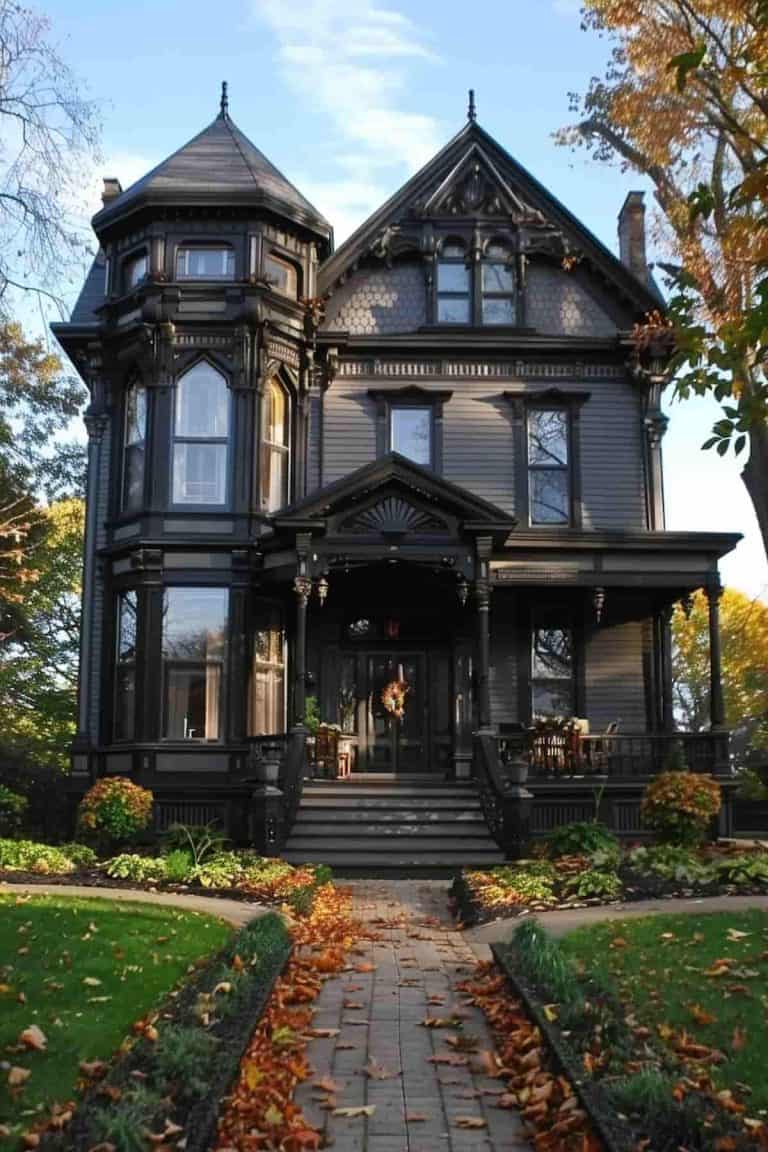 39 Gorgeous Gray Houses With Black Trim