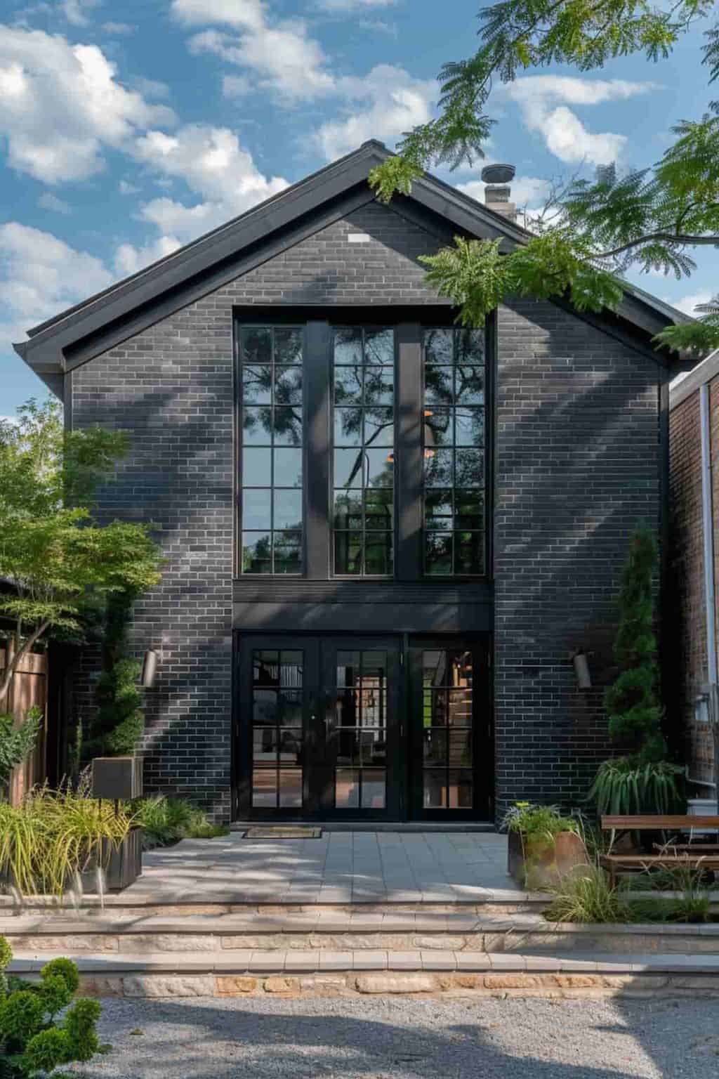 39 Gorgeous Gray Houses With Black Trim