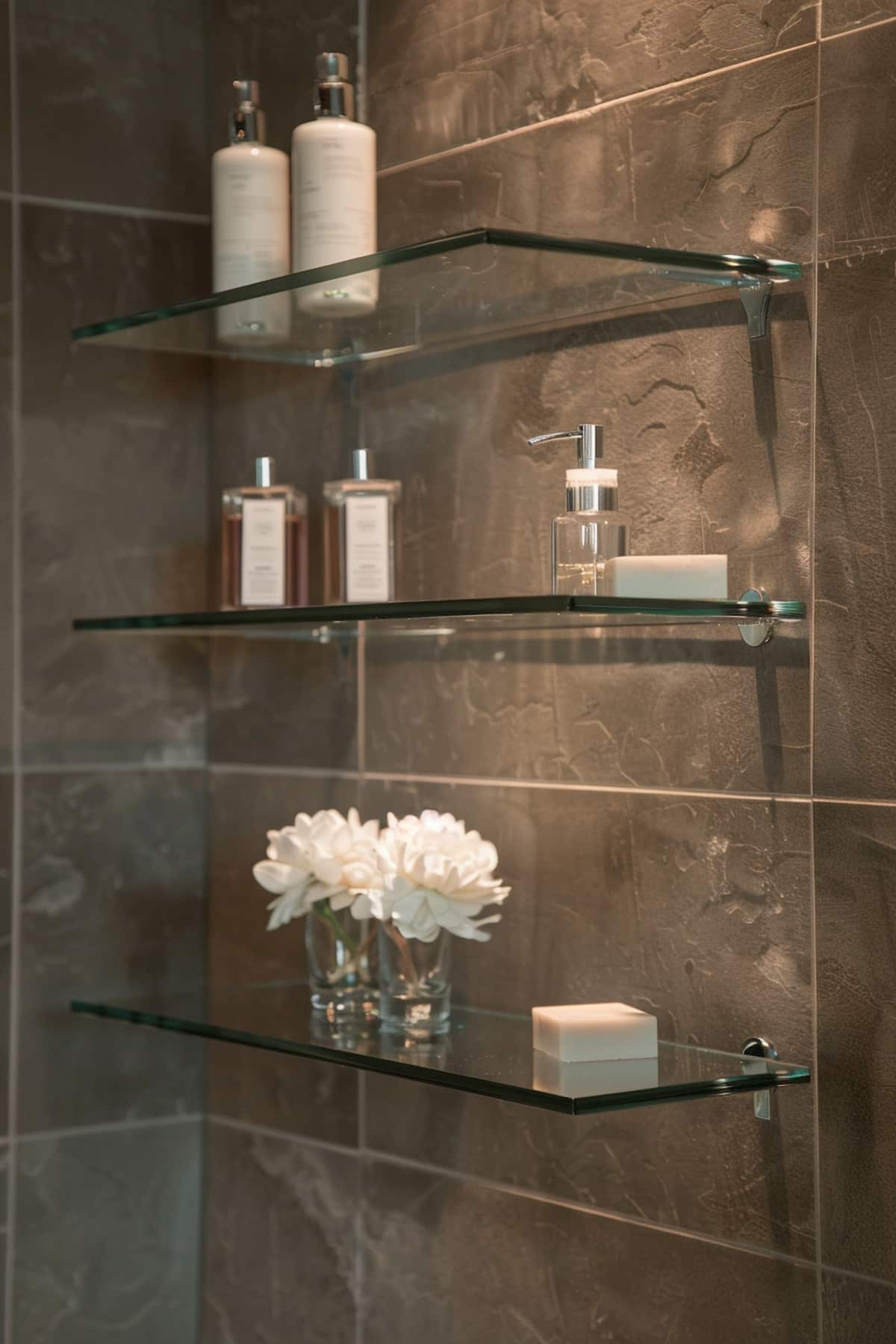 28 Shower Shelf Ideas To Style and Organize Your Bathroom