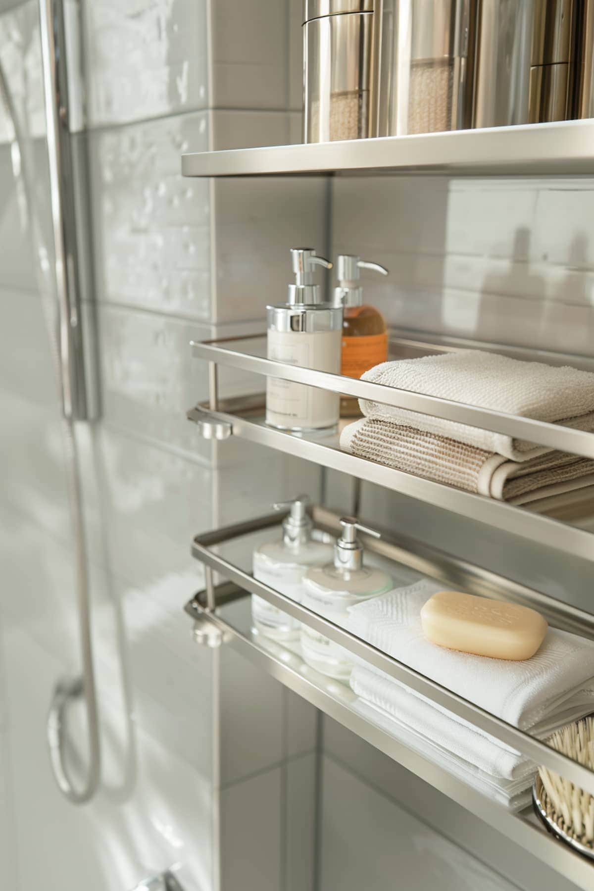 28 Shower Shelf Ideas To Style and Organize Your Bathroom