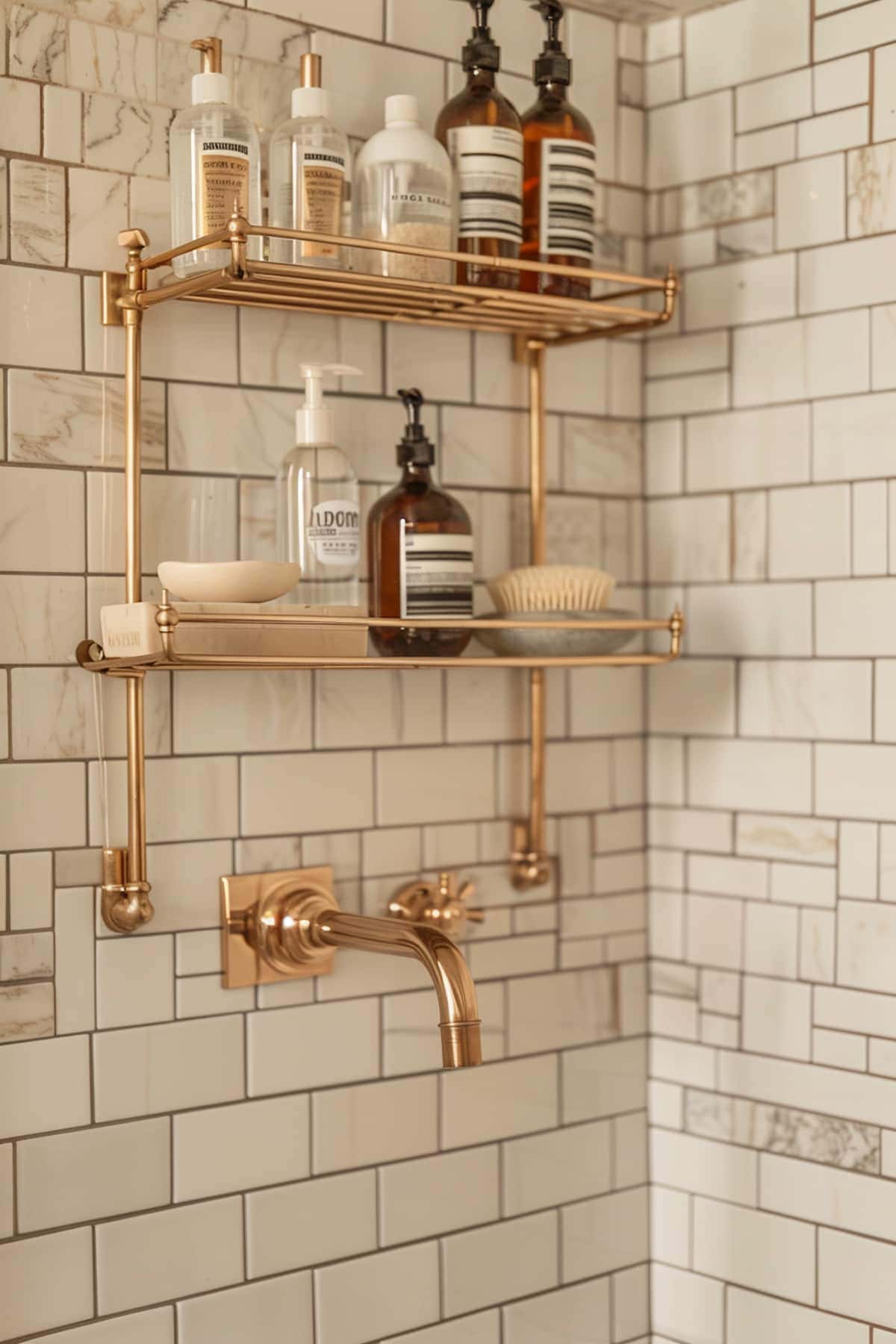 28 Shower Shelf Ideas To Style and Organize Your Bathroom