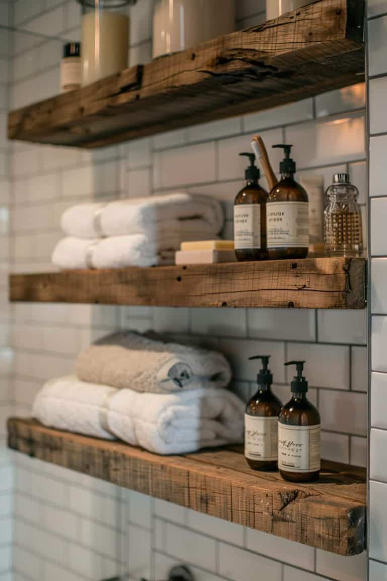28 Shower Shelf Ideas To Style and Organize Your Bathroom