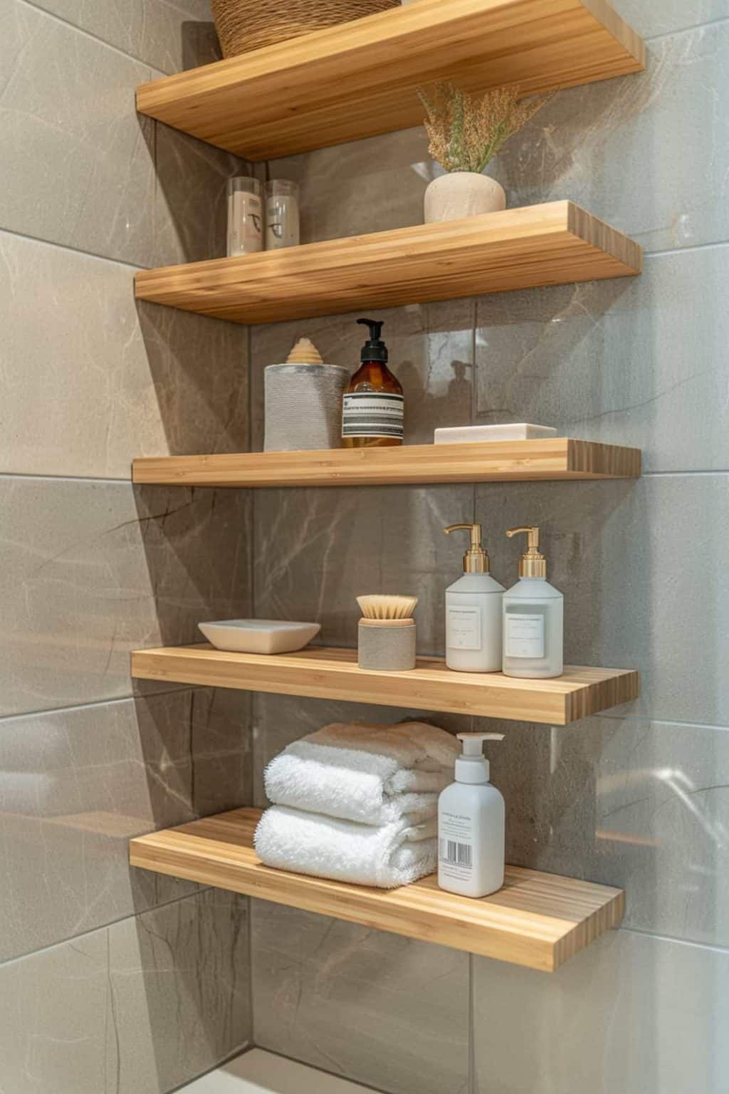 28 Shower Shelf Ideas To Style and Organize Your Bathroom