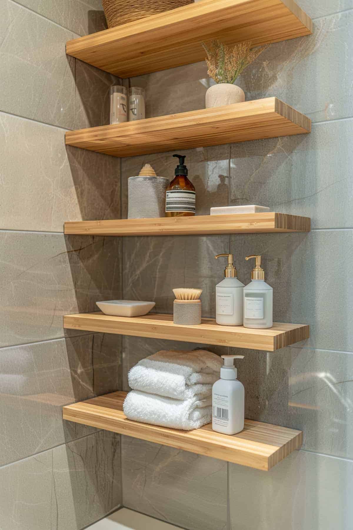 28 Shower Shelf Ideas To Style and Organize Your Bathroom