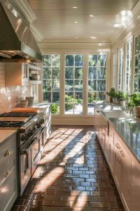 24 Brick Floor Kitchen Ideas for a Home With Timeless Style