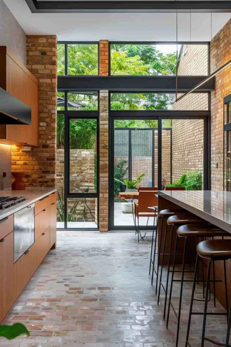 24 Brick Floor Kitchen Ideas for a Home With Timeless Style